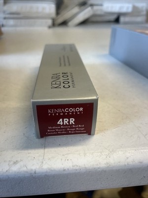 Kenra Permanent Color 4RR Medium Brown Red Red Hair Coloring Creme 3oz ...