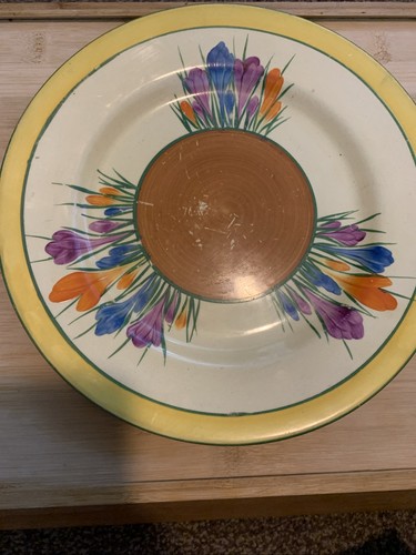 Clarice Cliff “Autumn Crocus “ 26 cm Plate Bizarre Newport Pottery ...