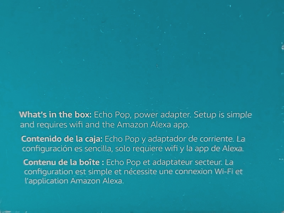 Amazon Echo Pop Smart Speaker Alexa Full Sound Black Factory Sealed New ...