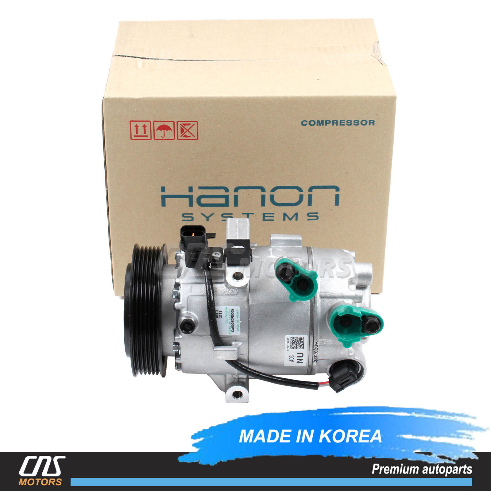 GENUINE A/C Compressor w/ Clutch for Hyundai Elantra Kia Forte OEM ...