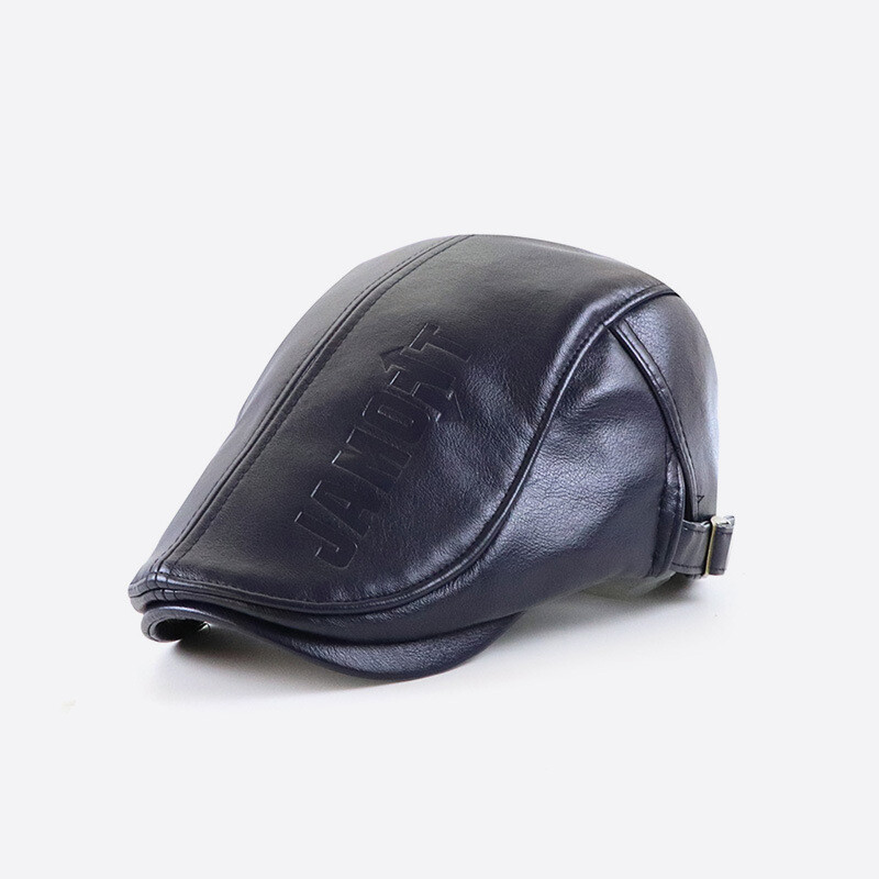 Men Beret Hat Leather Cap Newsboy Gatsby Flat Cap Ivy Golf Driver Cap ...