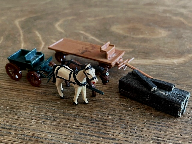 HO scale wagons with horses | eBay