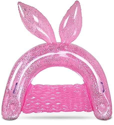 Inflatable Bunny Pool Chair Float - Luxurious Floating Pool Chair ...