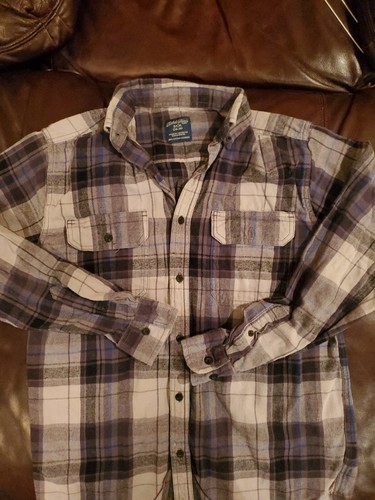 Men's Faded Glory Long Sleeve Button Down Plaid Flannel Shirt Size Sm ...