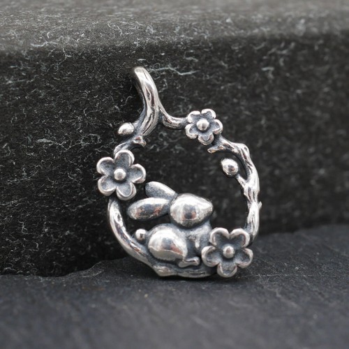 925 Sterling Silver Cute Rabbit Bunny Charm Pendant A5149 | eBay