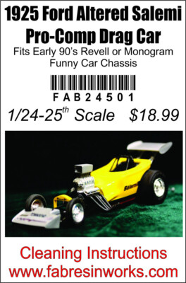 24501 Pro Comp Drag Car 1925 Model A Body 1/24-25th Scale Static or ...