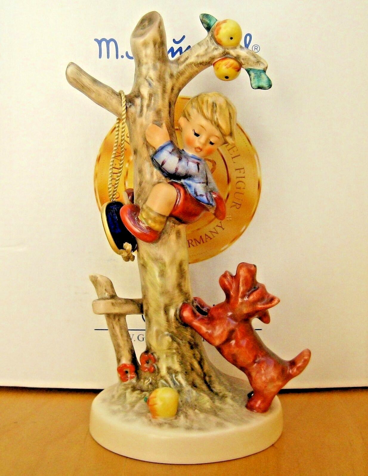 HUMMEL FIGURINE "CULPRITS" HUM #56/A TM7 BOY APPLE TREE DOG GOEBEL ...