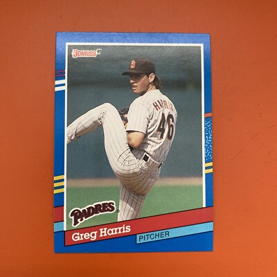 Greg Harris Card # 131 Donruss 1991 Padres Error No . After Inc NM | eBay