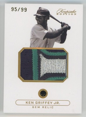 KEN GRIFFEY JR 2024 KEEPSAKE MULTI-SPORT MARINERS GEMSTONE PATCH RELIC ...