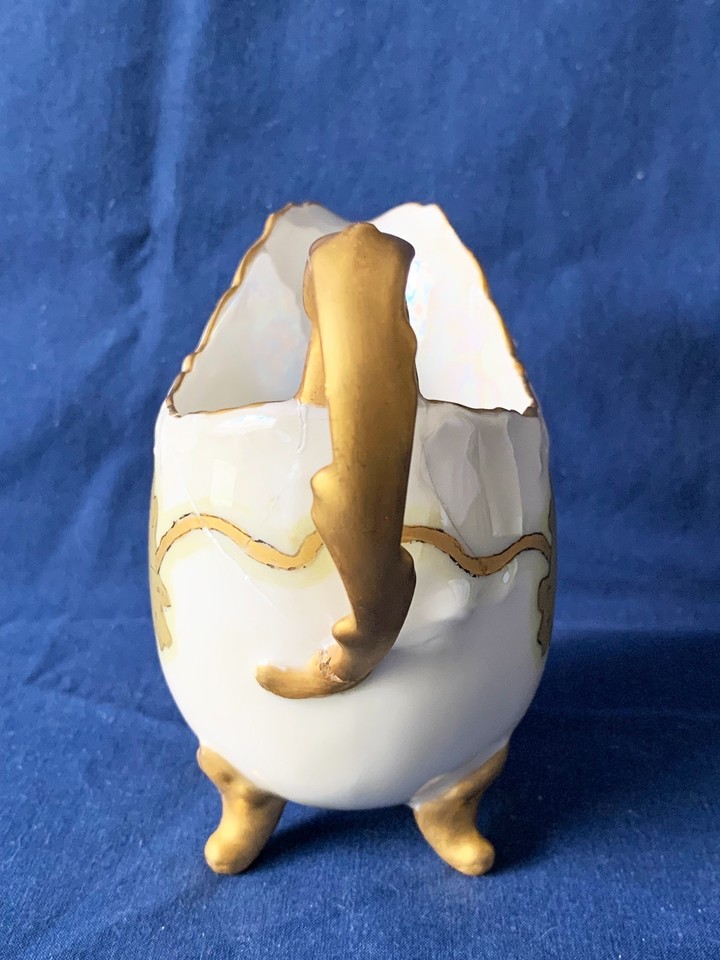 T&V Limoges France Depose Footed Creamer - Gold Grape Vine Pattern ...