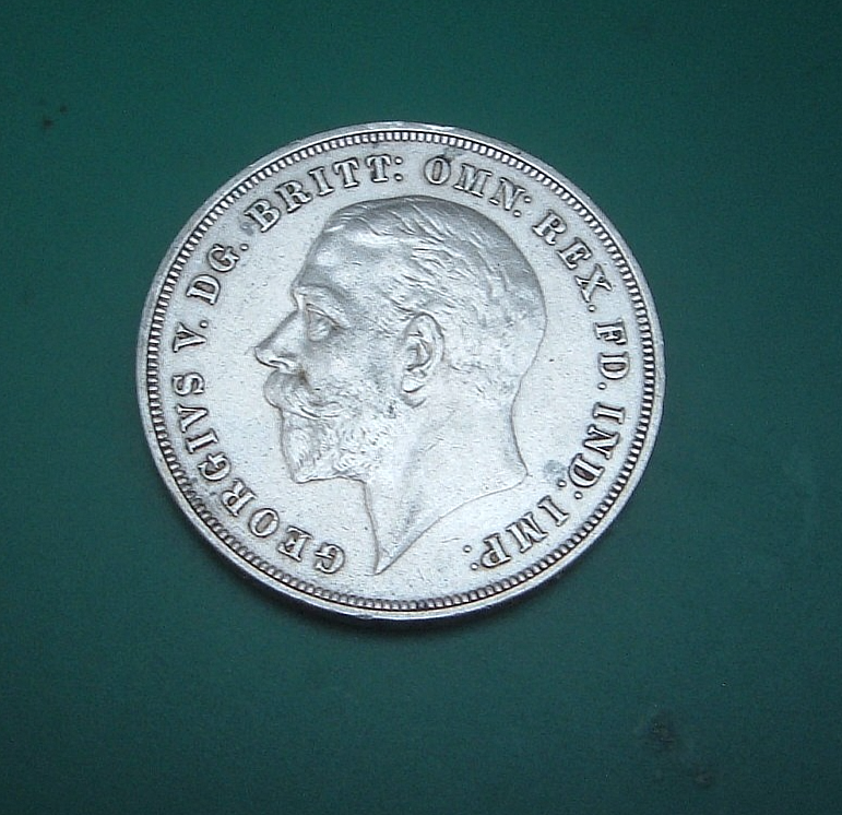 GB UK George V - 1935 Silver (.500) Rocking Horse Jubilee Crown . Very ...