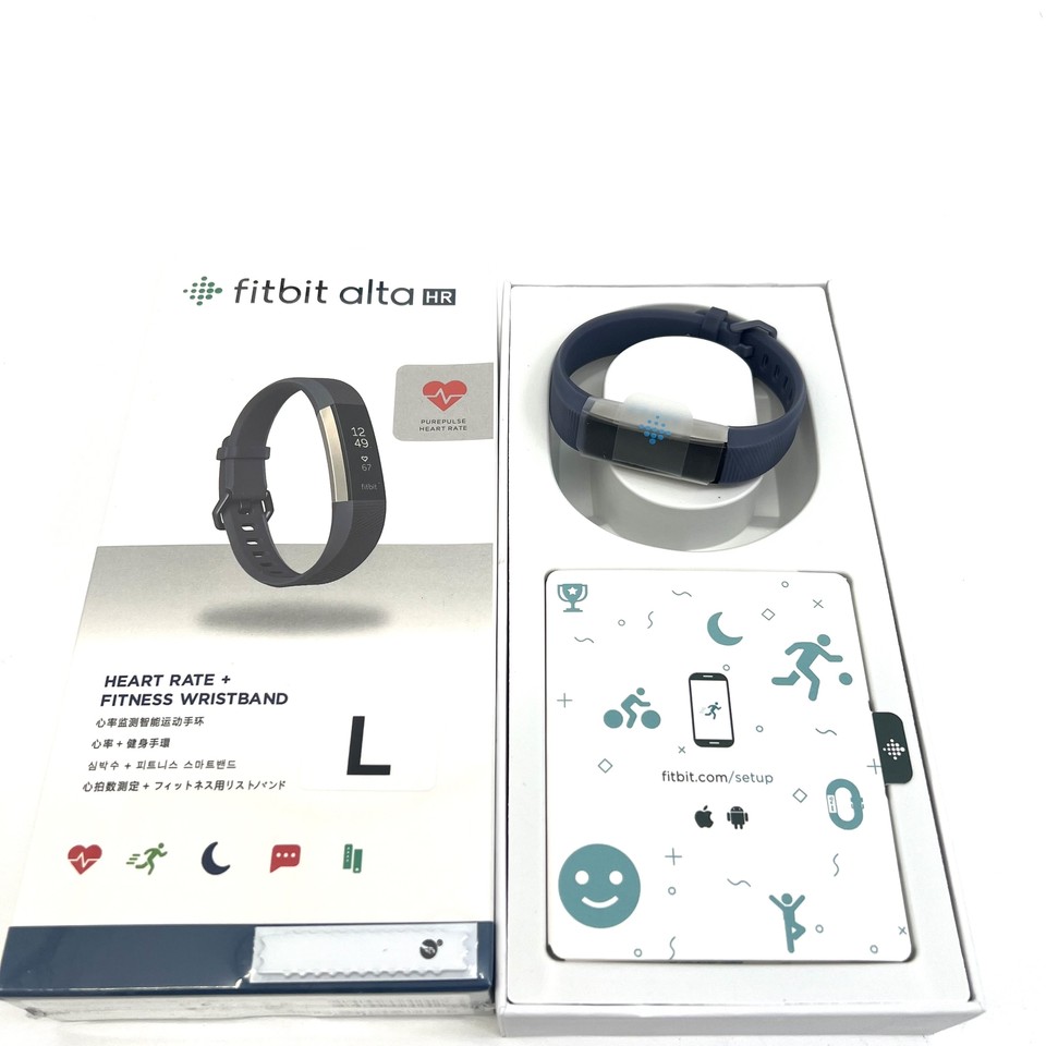 NEW Fitbit Alta HR Fitness Wristband Activity Tracker Black S / L Band ...