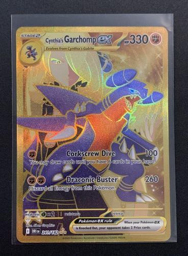 Cynthia's Garchomp Ex 241/182 - Secret Rare - Destined Rivals - Pokemon ...