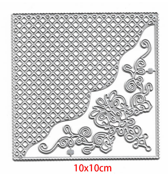 DIY Metal Cutting Die Grid Square Frame Stencil Scrapbooking Dies Paper ...