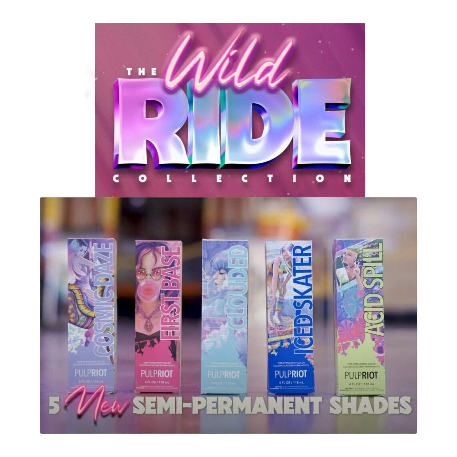 PULP RIOT SEMI-PERMANENT HAIR COLOR 4 oz. - CLOUDED / BRIGHT VIBRANT ...