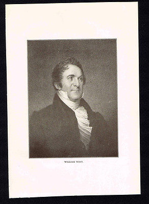 William Wirt, American author and statesman- 1909 Historical Print | eBay