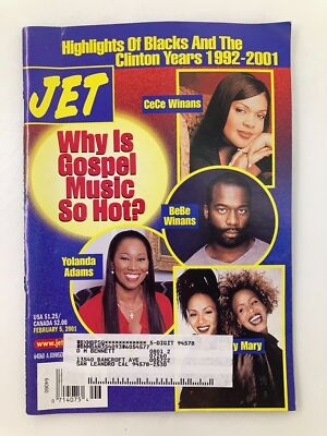 Jet Magazine February 5 2001 Vol 99 #8 CeCe & BeBe Winans, Yolanda ...