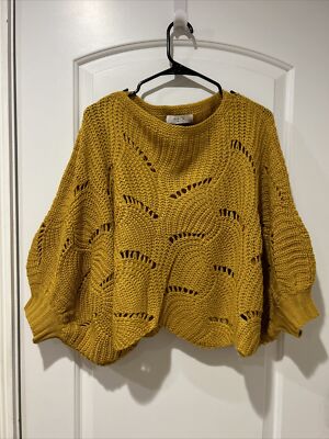 Eladie Yellow Sweater, Size L | eBay