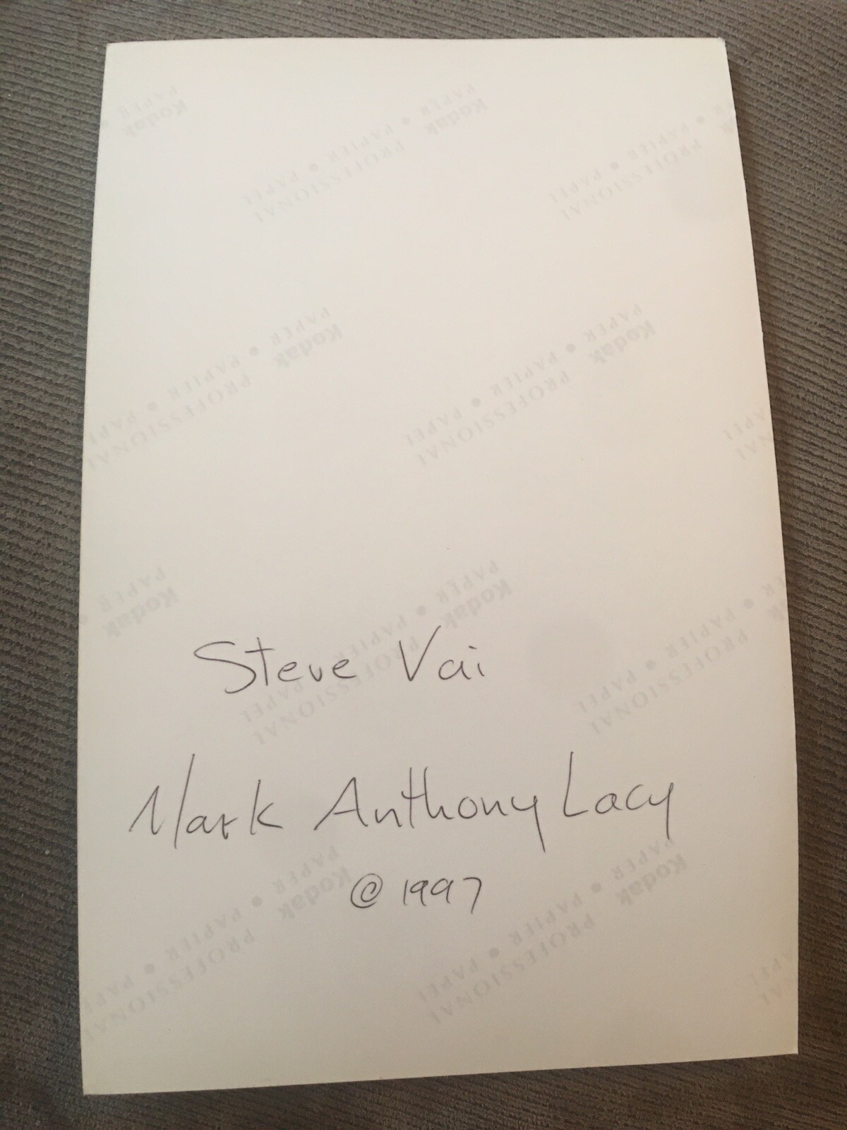 1997 Steve Vai 5” x 8” Photograph By Mark Anthony Lacy SIGNED | eBay