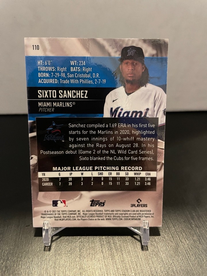 Sixto Sanchez 2021 Stadium Club #110 Chrome Parallel - RC | eBay