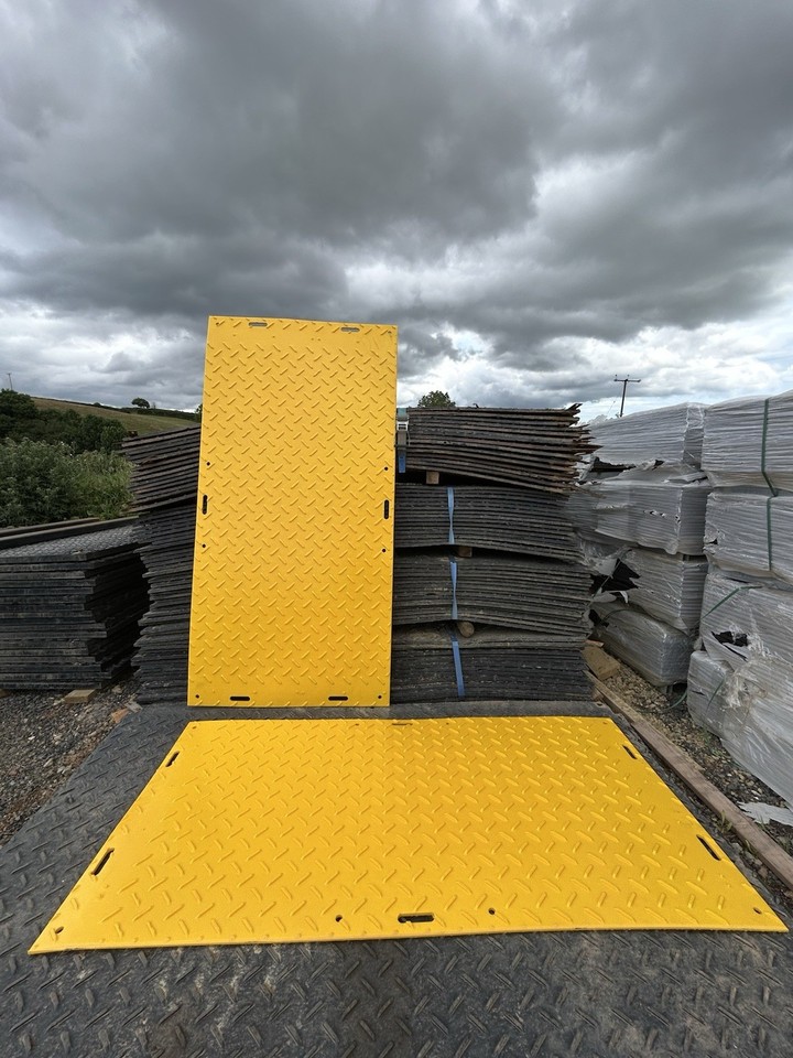 High Visibility Yellow Ground Protection Trackway Mats - HDPE | eBay UK