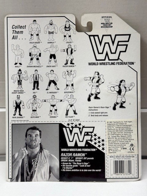 WWF Hasbro Series 7 Yellow Card Razor Ramon MOC | eBay