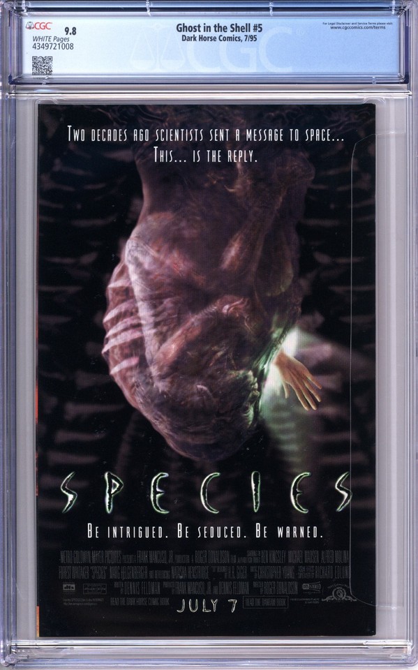 Ghost in the Shell #5 CGC 9.8 NM/MT white pages Dark Horse comics ...