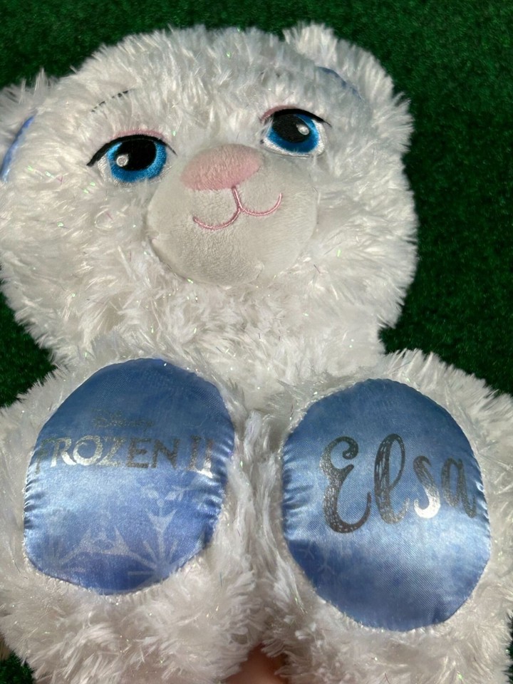 Build-A-Bear Disney Frozen Elsa Plush White & Blue Furry Soft Stuffed ...