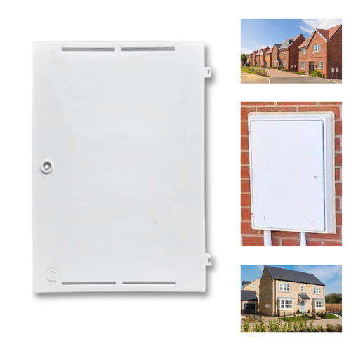 Gas Meter Box Replacement Door | White | Cavity/Recessed Box | 550mm x ...