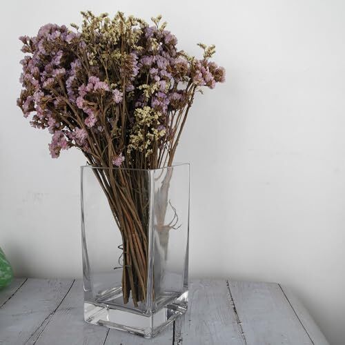 Clear Rectangle Glass Vase Flower Glass Vases for Centerpieces - Clear ...