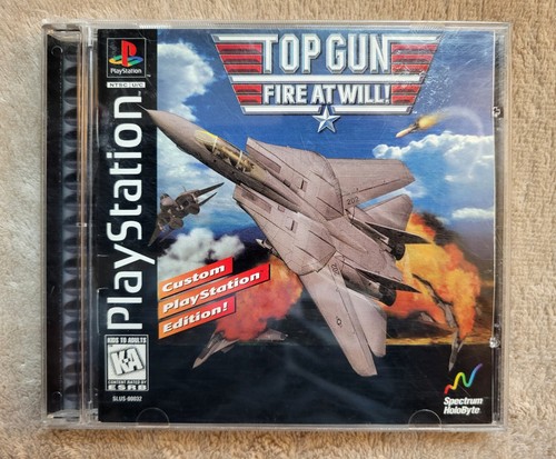 Top Gun: Fire At Will PS1 Playstation 1 CIB Complete In Box Tom Cruise ...