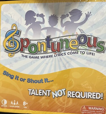 Spontuneous The Game Where Lyrics Come To Life! Board Game Brand New ...