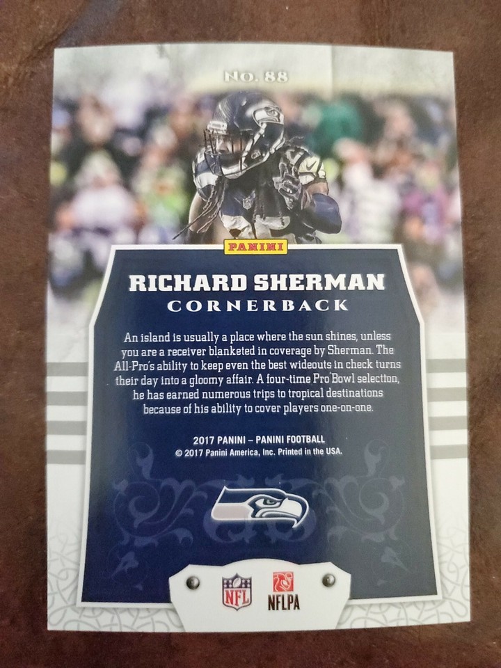 2017 Panini Richard Sherman card #88 | eBay