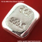 Silver Bullion 999.5 Certified Grade Ingots Bars jewelry making ...