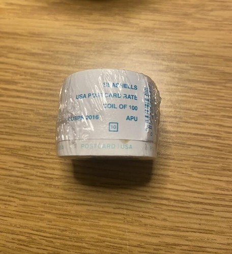 USA PNC ROLL OF 100 STAMP GENUINE USPS SEASHELLS (56c) ITEM 749900 APU ...