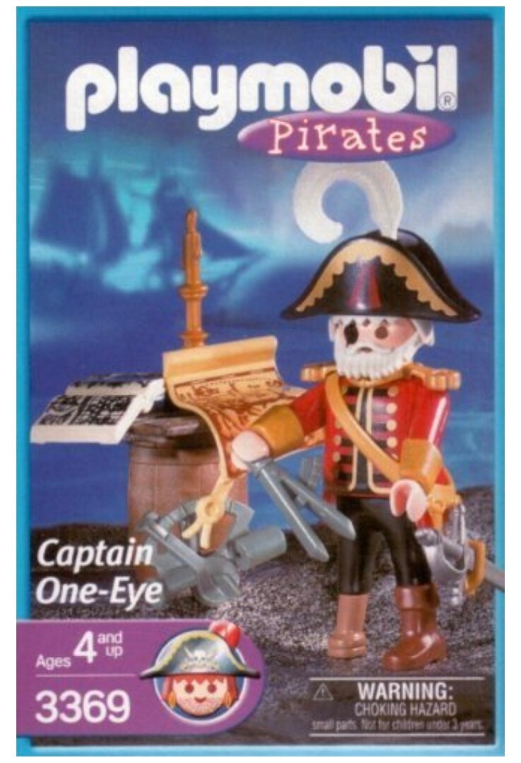 NEW Playmobil Captain One-Eye Pirates MiniFigure 3369 Year 2001 | eBay