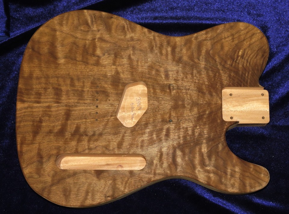 Figured Walnut Top / Mahogany Telecaster Tele Body 5lbs 3oz #3469 | eBay