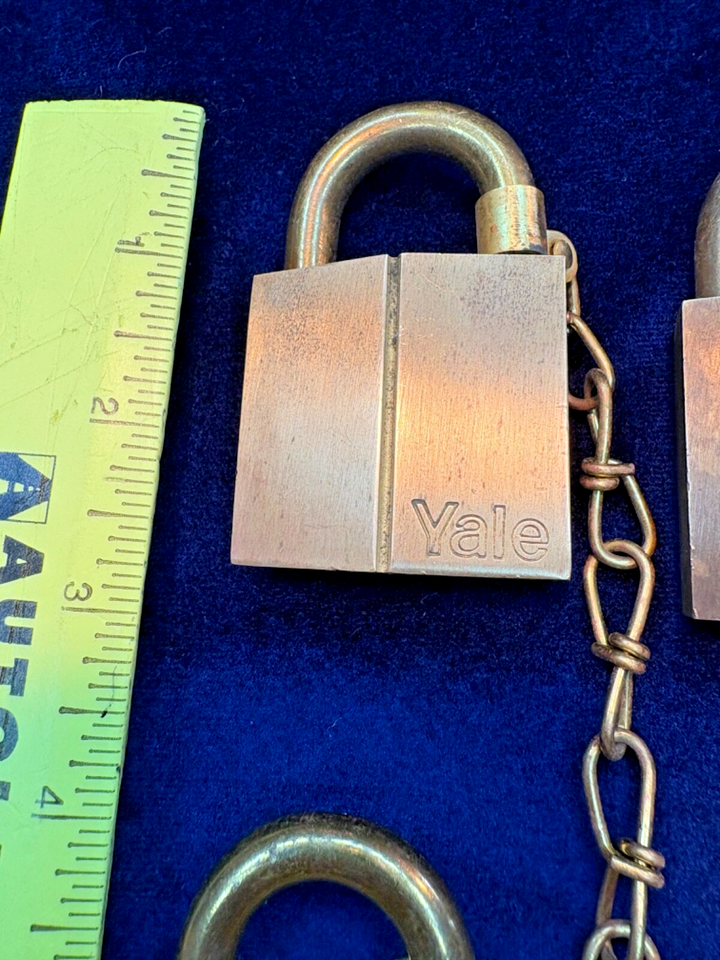 5 Vintage Yale USFS brass Padlock Collectors Lock without USFS logo ...