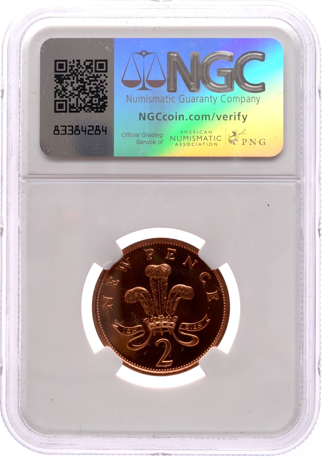 OFFICIAL NGC GRADED 1983 NEW PENCE 2p TWO PENCE GENUINE MULE COIN NO:3 ...