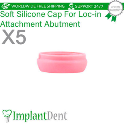 5x Dental Soft Silicone Caps Insert Loc In Attachment Prosthetic ...