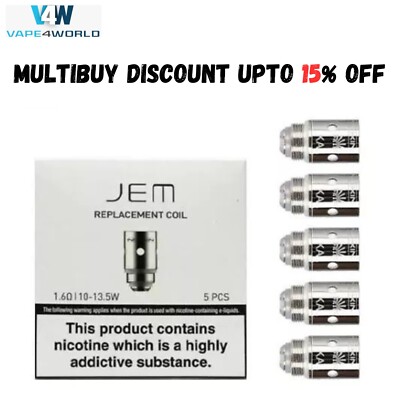 Innokin JEM Coils 1.6Ω JEM Pack Of 5 Replacement Coil Heads 1.6 Ohm MTL ...