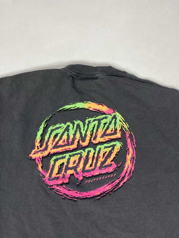 VTG Santa Cruz Skateboards Logo Graphic T-shirt Men Medium Gray Short ...