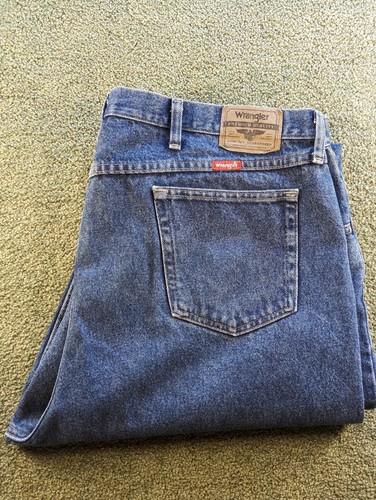 Wrangler Mens Jeans Blue Tag Size 46x30 Relaxed Fit Straight Leg Denim ...