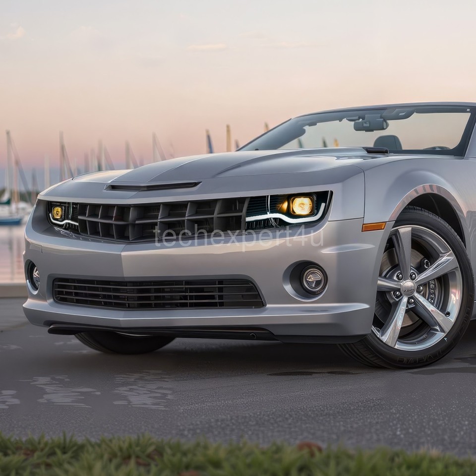 Black Projector Headlights for 2010-2013 Chevrolet Camaro w LED DRL ...
