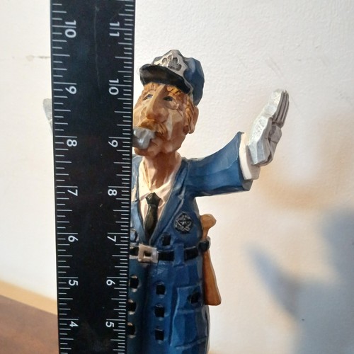 Vintage David Frykman Wood Carved Police Officer Patrol man | eBay
