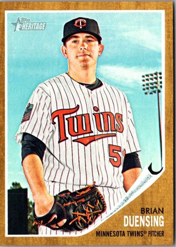 2011 Topps Heritage Brian Duensing #124 Minnesota Twins Baseball Card ...