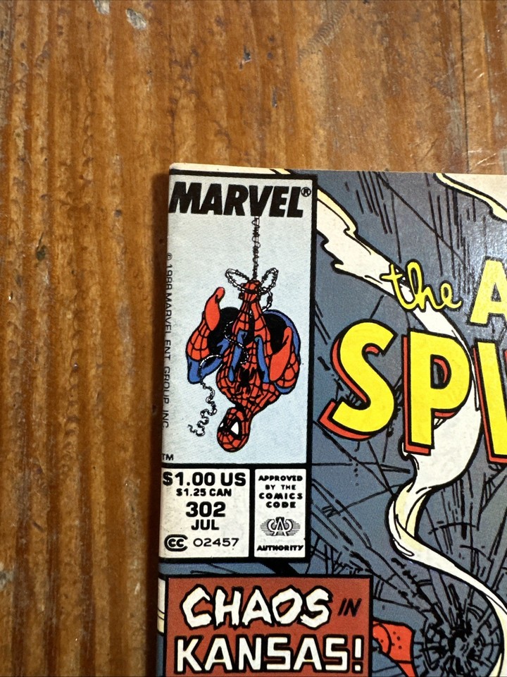 THE AMAZING SPIDER-MAN #302 FN McFarlane JULY 1988 NEWSSTAND EDITION | eBay