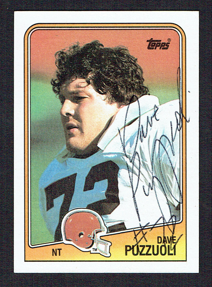 Dave Puzzuoli #100 signed autograph auto 1988 Toops Football Trading ...