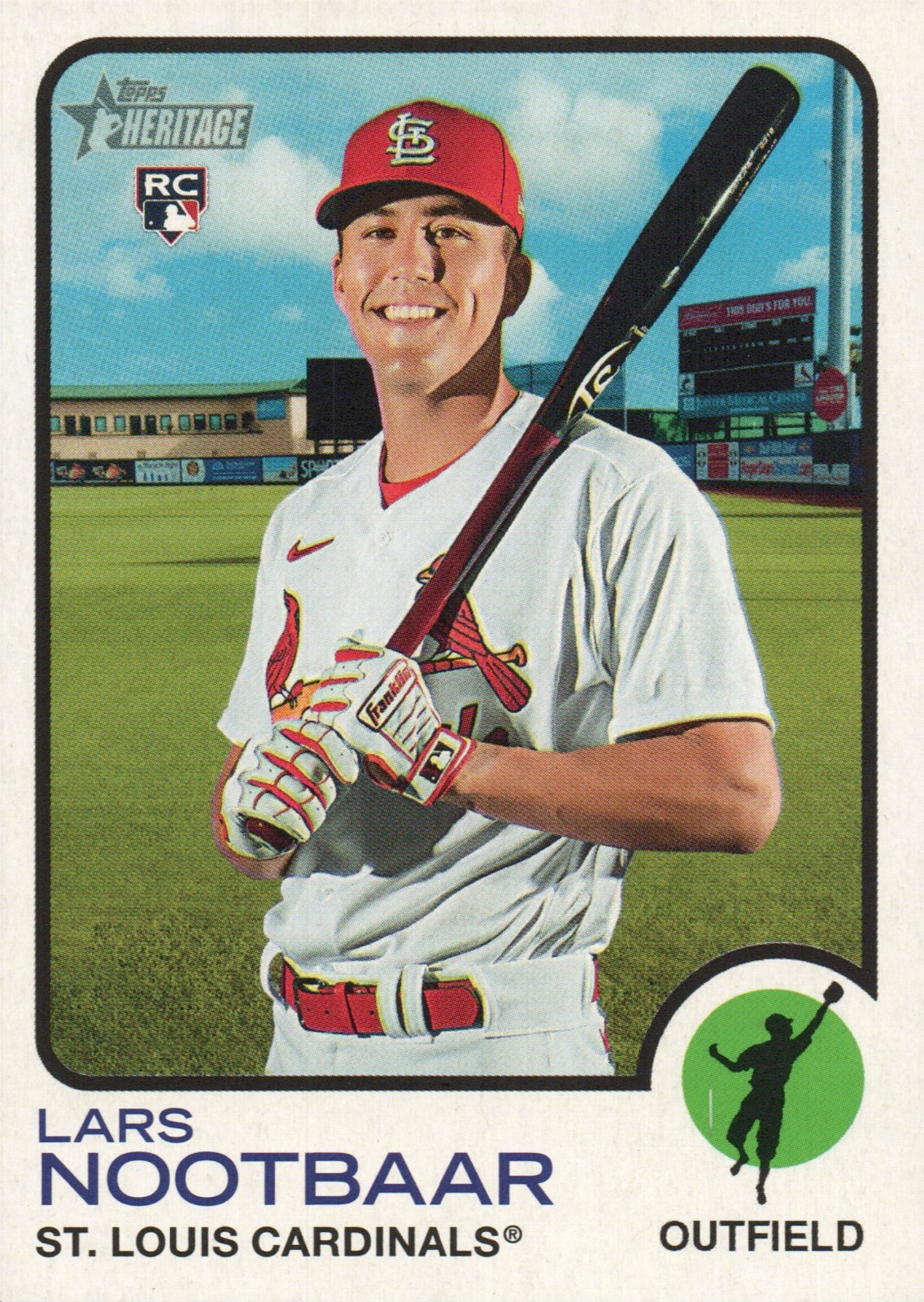 2022 Topps Heritage #32 Lars Nootbaar St. Louis Cardinals ROOKIE CARD ...