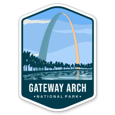 Gateway Arch National Park Vinyl Sticker - for Water Bottle Phone Car ...